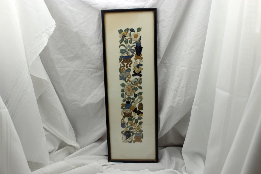 Antique Chinese Silk Embroidered Tapestry