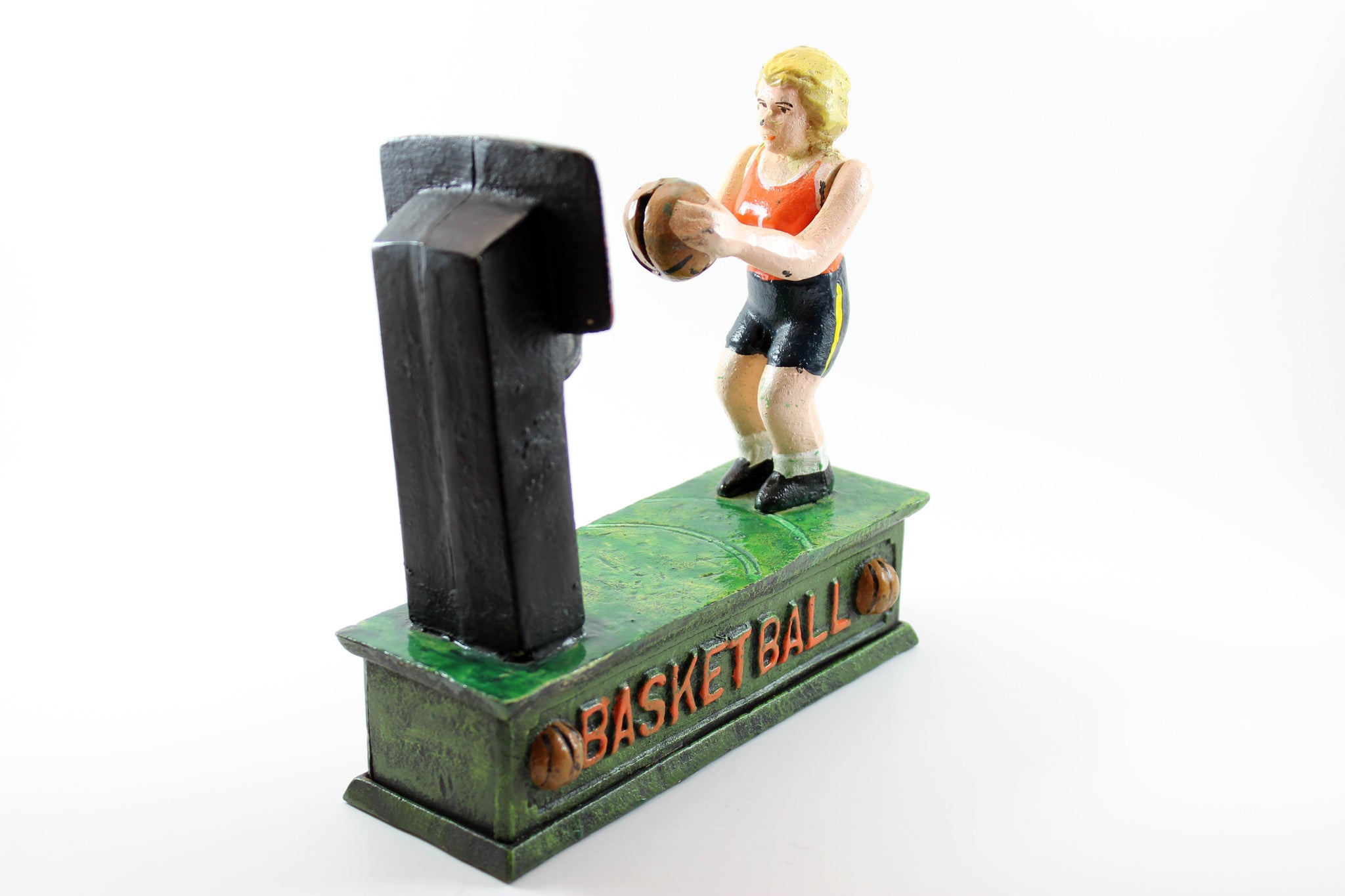 Cast-Iron Mechanical Basketball Bank – With A Past