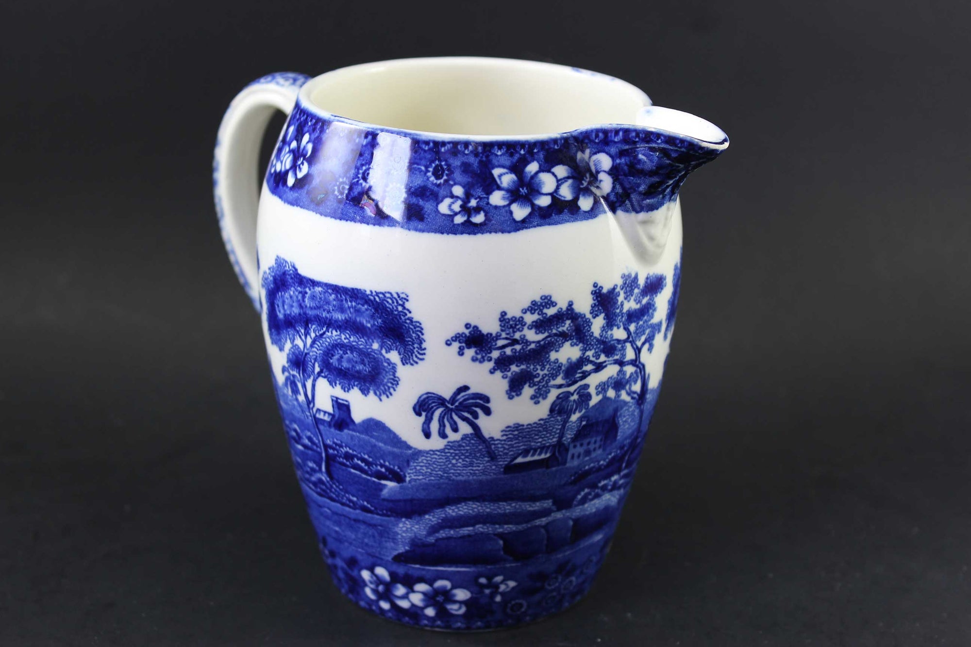 Antique Copeland Spode Blue Tower Jug / Pitcher – With A Past