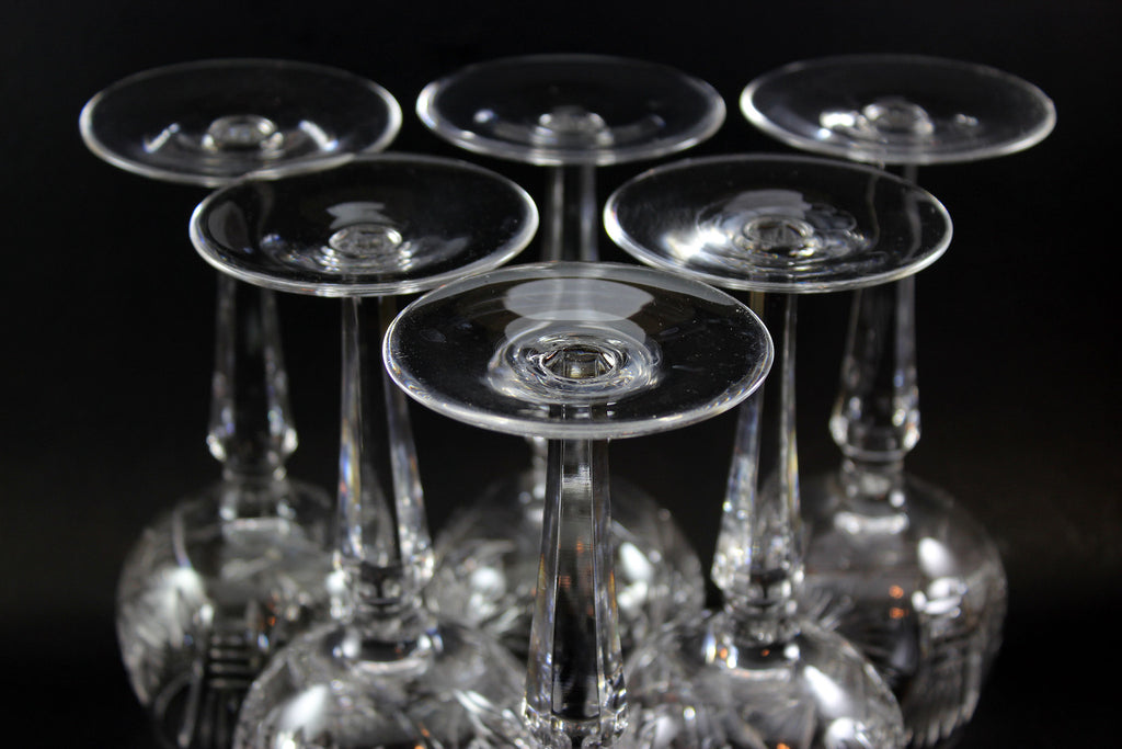 Pinwheel Crystal Hock Glasses