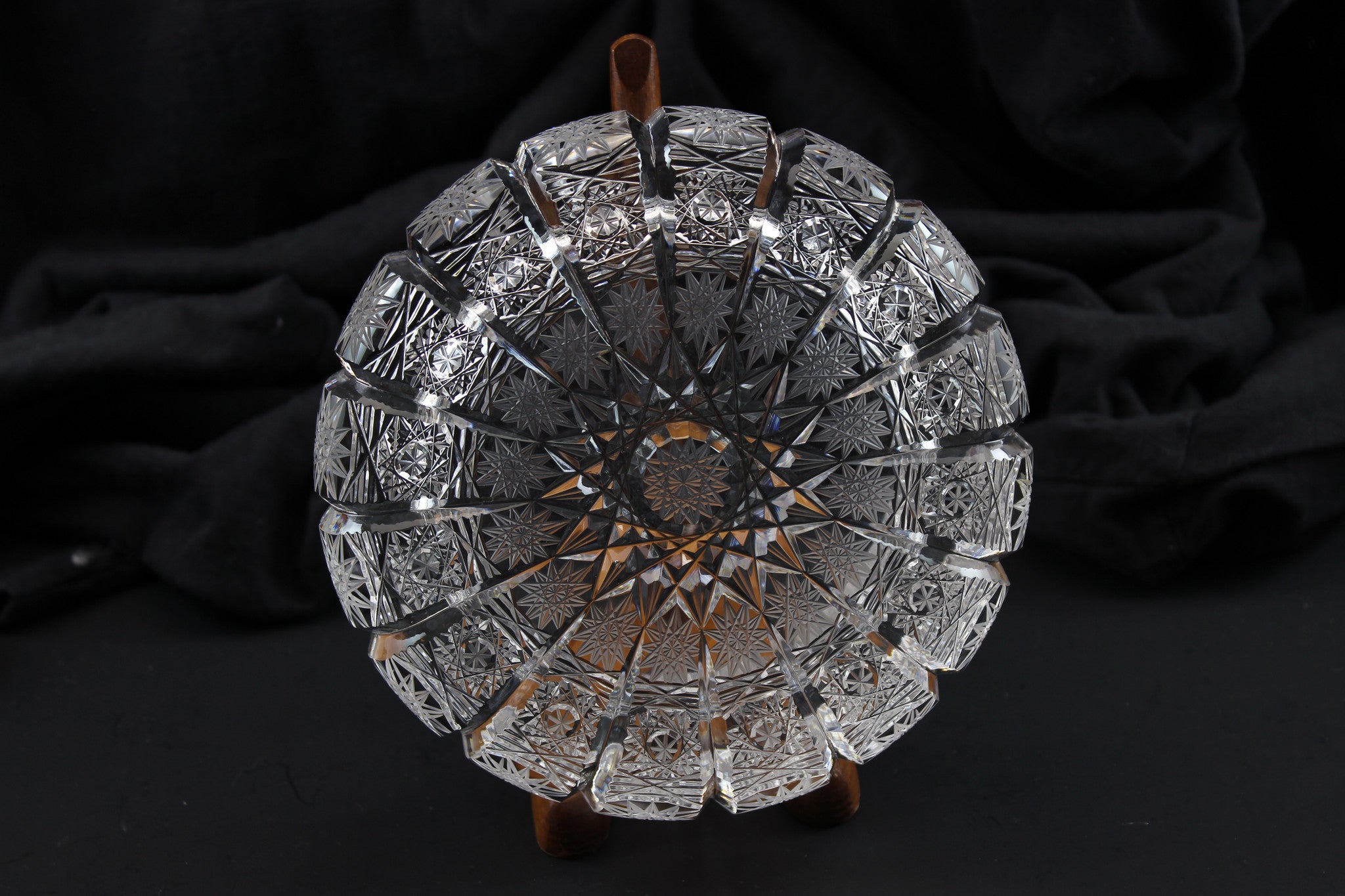 Czech Bohemia Hand Cut Queen Anne's Lace Crystal Ashtray – With A Past