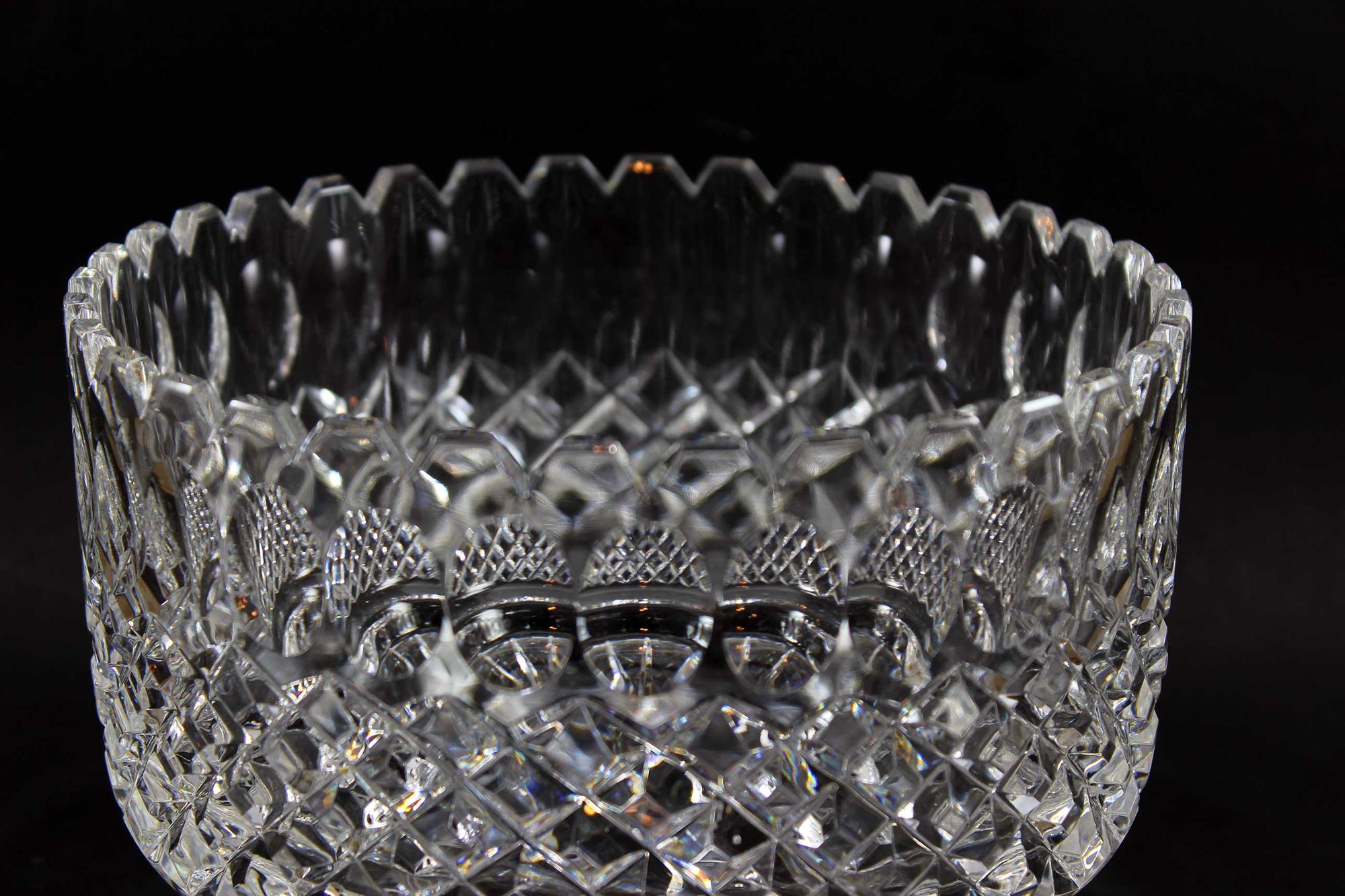 Large Diamond Cut Crystal Bowl – With A Past