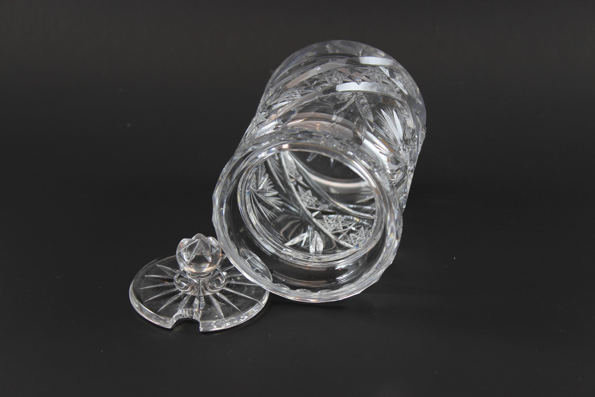 Czech Bohemia-Crystal Condiment Jar with Lid – With A Past