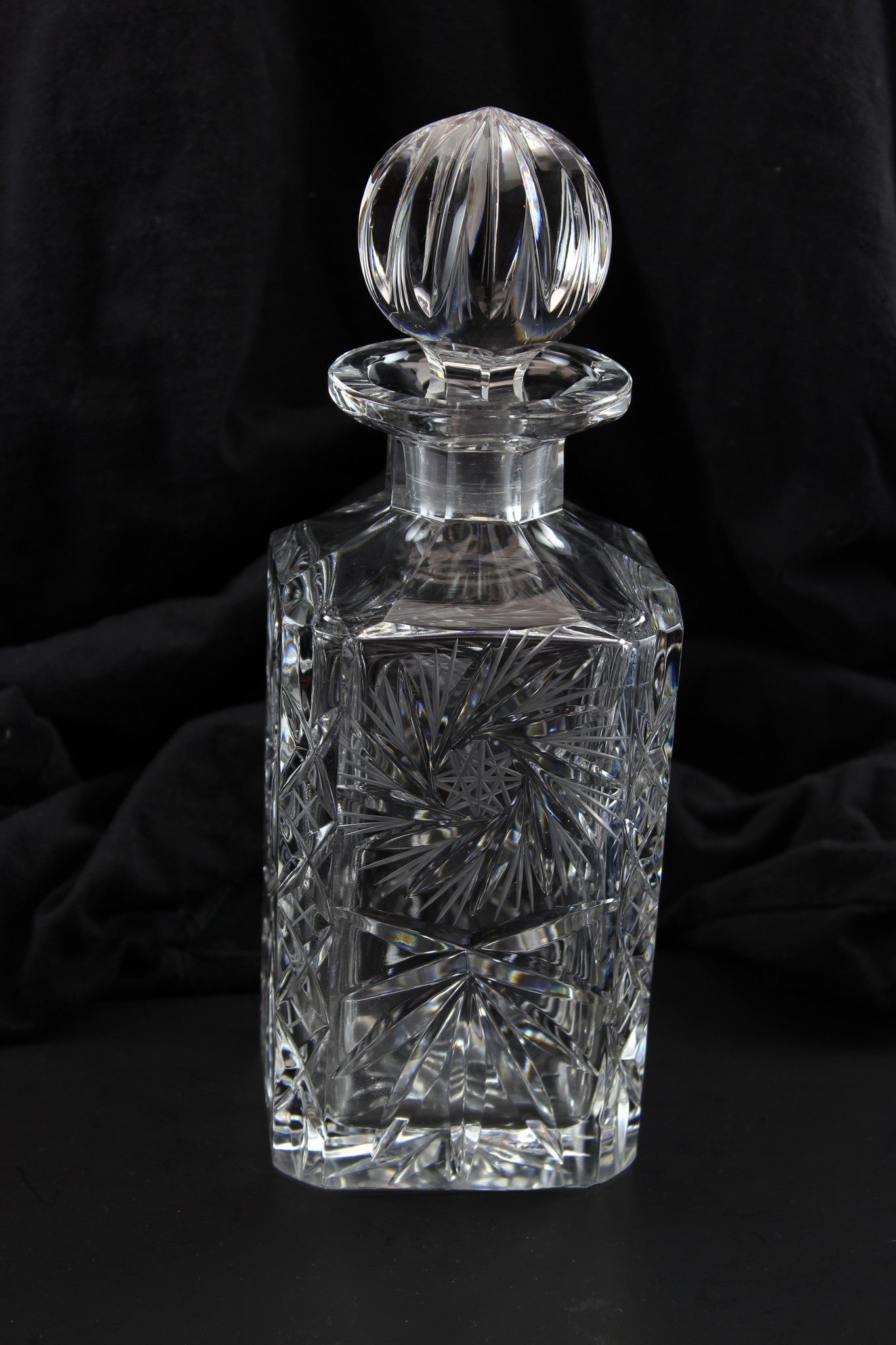 Crystal Decanter-Czech Bohemia Pinwheel – With A Past