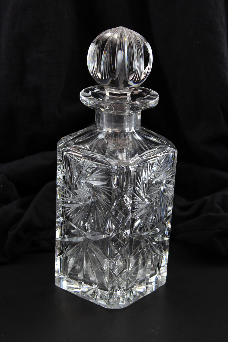Crystal Decanter-Czech Bohemia Pinwheel – With A Past