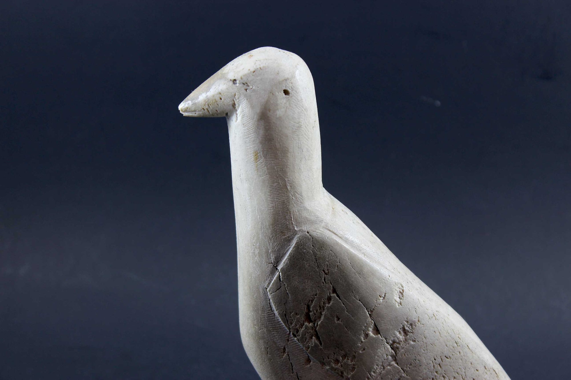 Inuit Carving, Arctic Bird in Bone, Stone Base – With A Past
