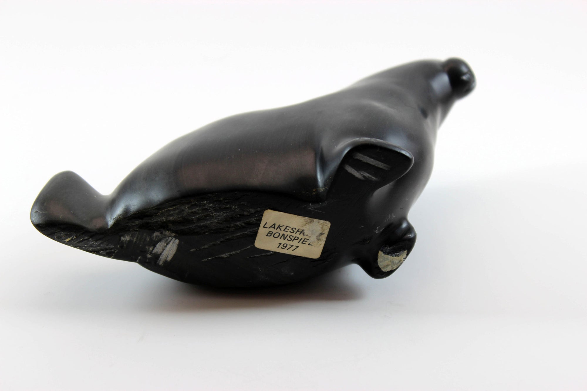 Inuit Soapstone Sculpture, Large Seal Trophy – With A Past