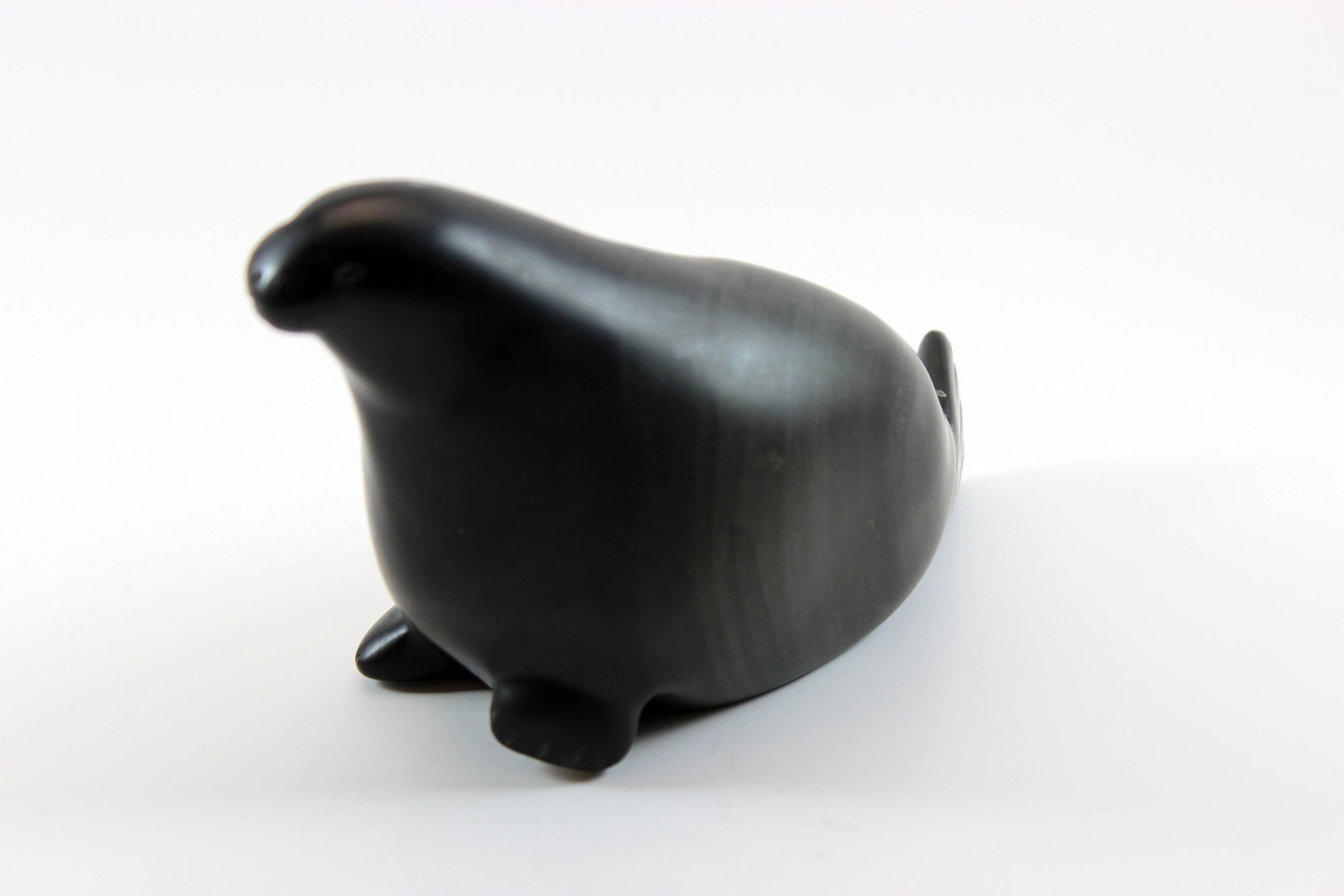 Inuit Soapstone Sculpture, Large Seal Trophy – With A Past