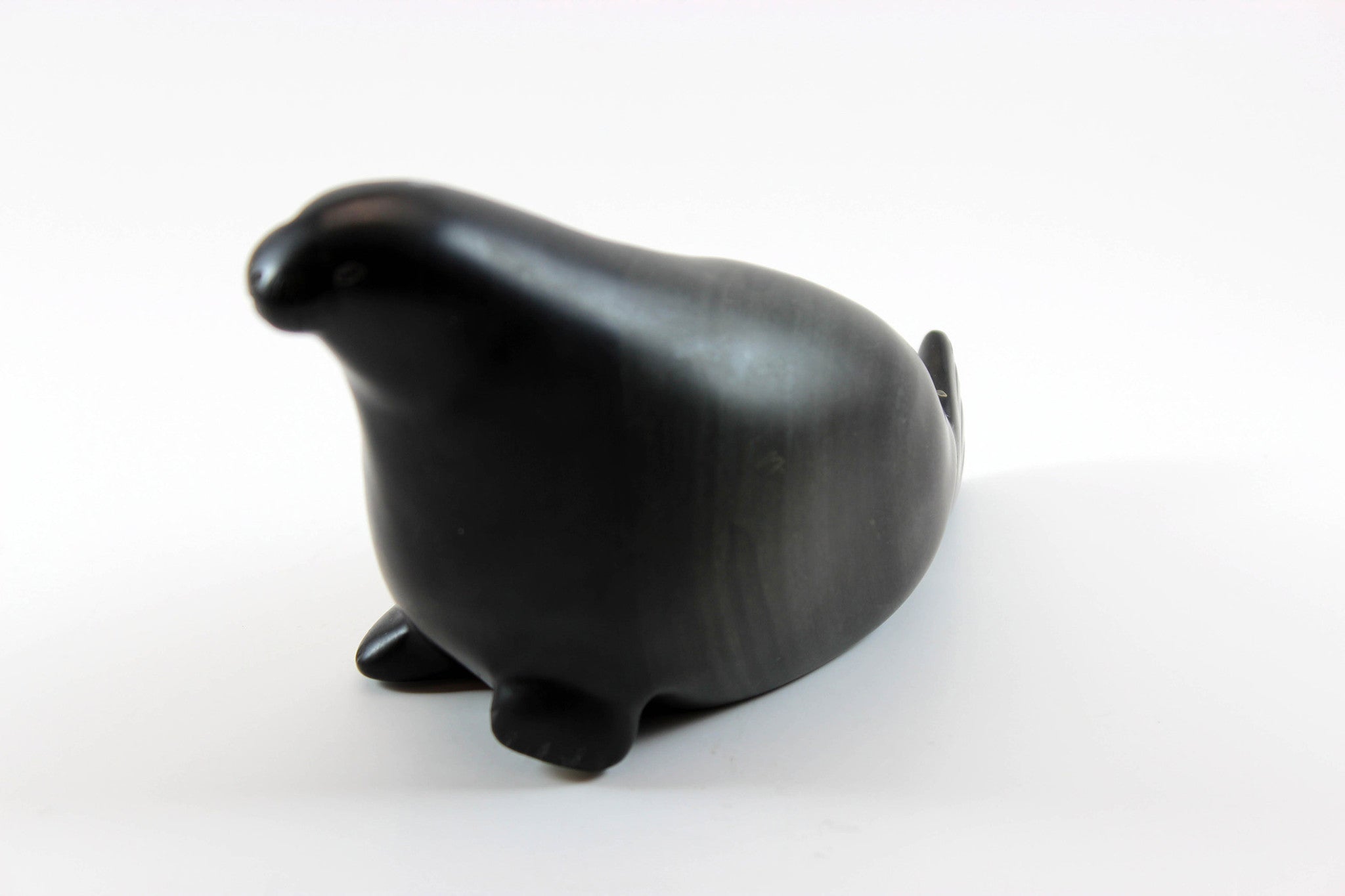 Inuit Soapstone Sculpture, Large Seal Trophy – With A Past