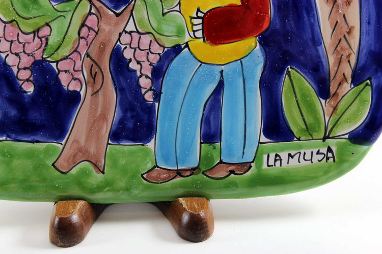 La Musa, Italian Pottery, Oblong Decorative Plate – With A Past