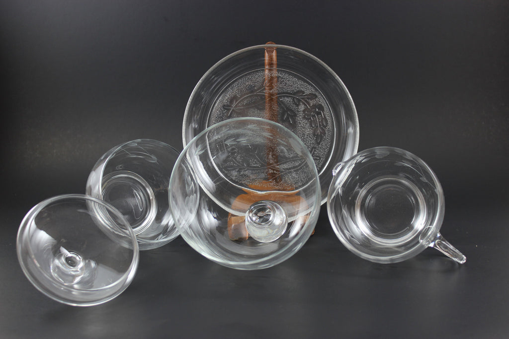 Princess House - Cream, Sugar and Covered Butter Dish