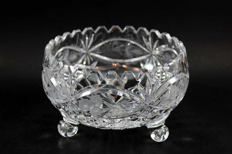 Small Tri-Footed Cut Crystal Bowl – With A Past
