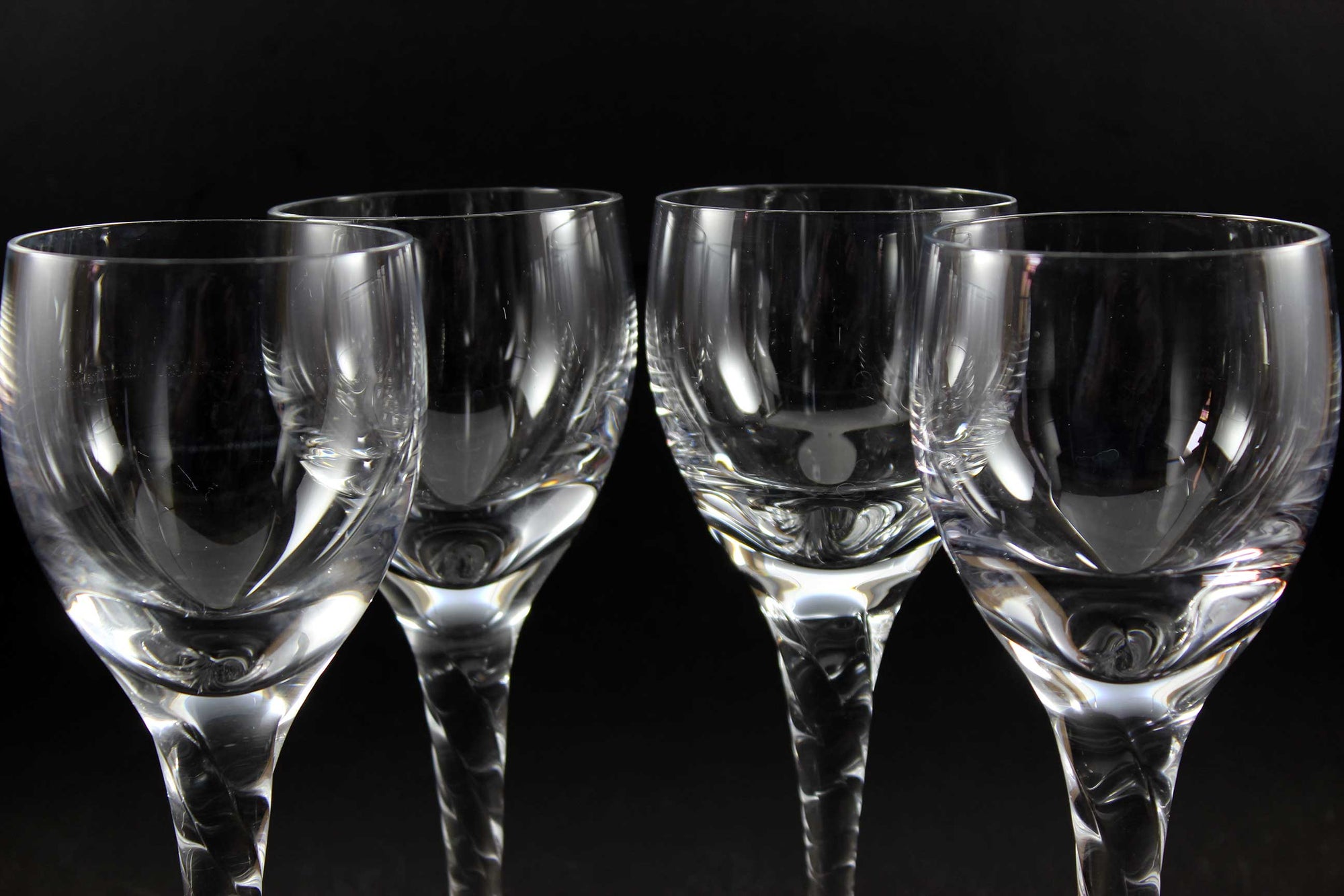 Orrefors Crystal Stemware, Ann Pattern, Twisted Stem, White – With A Past