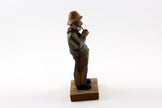 Folk Art Hand-carved, painted figurine Man with Pipe – With A Past
