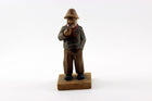 Folk Art Hand-carved, painted figurine Man with Pipe – With A Past